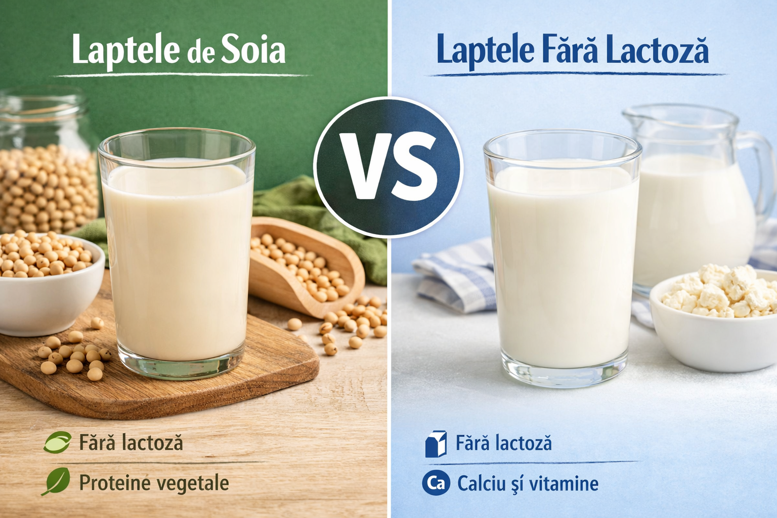 Laptele de soia sau laptele fără lactoză? Care este alegerea mai bună ...